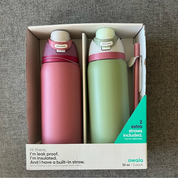 owala | Dining | Nib Owala Freesip 32oz Stainless Steel Water Bottle 2 ...